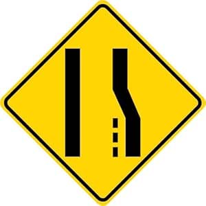 Amazon.com: TammieLove Merge Left Symbol Road Warning Sign Compliant ...