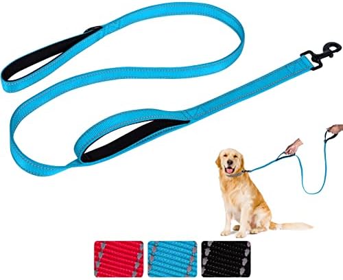 THHPET Dog Leash for Medium to Large Dogs with Two Padded Handles 5FT ...