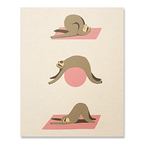 Amazon.com: Sloth Print/Sloth Poster/Sloth Yoga Print/Funny Sloth Print ...