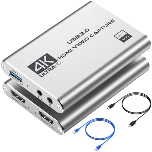 Amazon.com: 4K HDMI Capture Card for Streaming, Full HD 1080P 60FPS USB ...