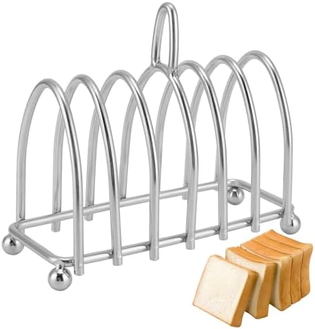 Muldale Toast Rack 6 Slice Victorian Style - Silver Chrome Toast Holder ...