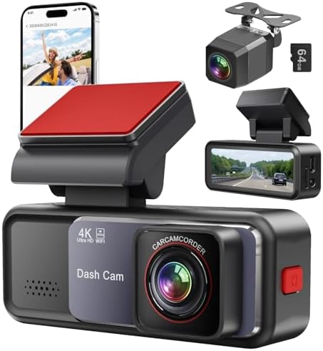 Amazon.com: Dash Cam, 4K+2K Full HD Dash Cam Front and Rear, Dash ...