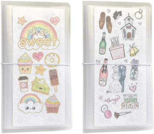Amazon.com: 2 Pcs Sticker Storage Book, BetterJonny Large Clear Storage ...
