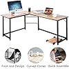 Amazon.com: Merax L-Shaped Corner Desk Office Workstation Computer Desk ...