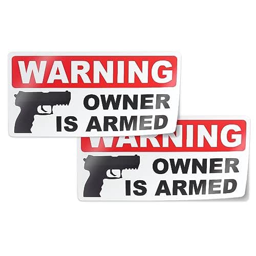 Amazon.com: Gun Sign For Property The Owner Is Armed: Weather and Fade ...