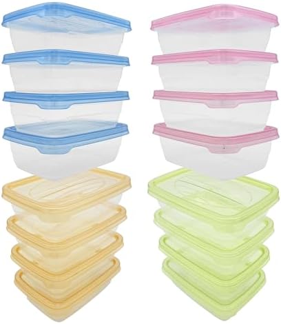MAKREL Pack of 16 Small Rectangular 300ml BPA-Free Storage Containers ...