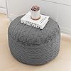 Amazon.com: Beawelkomjo Round Modern Foam Filled Stuffed Pouf Ottoman ...