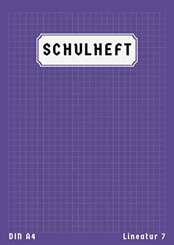 Amazon.com: Schulheft A4 Lineatur 7: Schreibheft Kariert A4 Ohne Rand ...