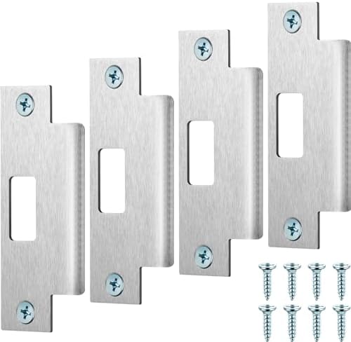 Haiabei 6Pcs 4-7/8" Zinc Plated Strike Plate Universal Door Strike ...