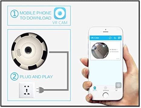 Buy 380P 3D VR Wi-Fi IP Camera 360 Degree FishEye Panoramic CCTV ...