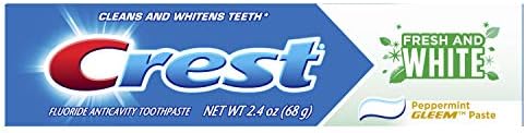 Amazon.com: Crest Fresh & White Toothpaste, Peppermint Gleem Paste, 2.4 ...