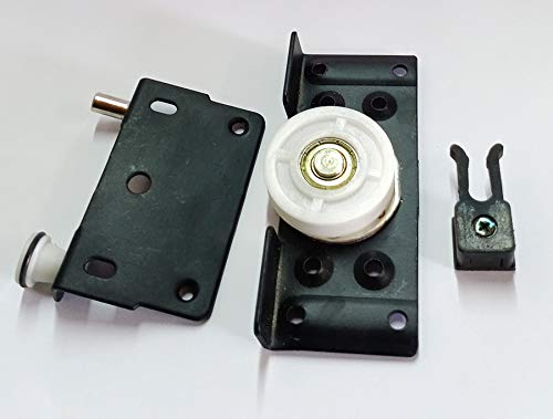 Wardrobe Sliding Door Double Track Roller (1 Set) : Amazon.in: Home ...