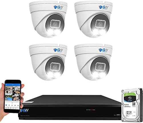 Amazon.com : GW Security 8MP Full Time Color Night Vision Security ...