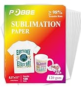 Amazon.com: Sublimation Paper 8.5x11 Inch, 120 Sheets, Compatible with ...