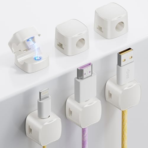 Amazon.com: gliship 6 Pack Magnetic Cable Clips - Smooth Adjustable ...