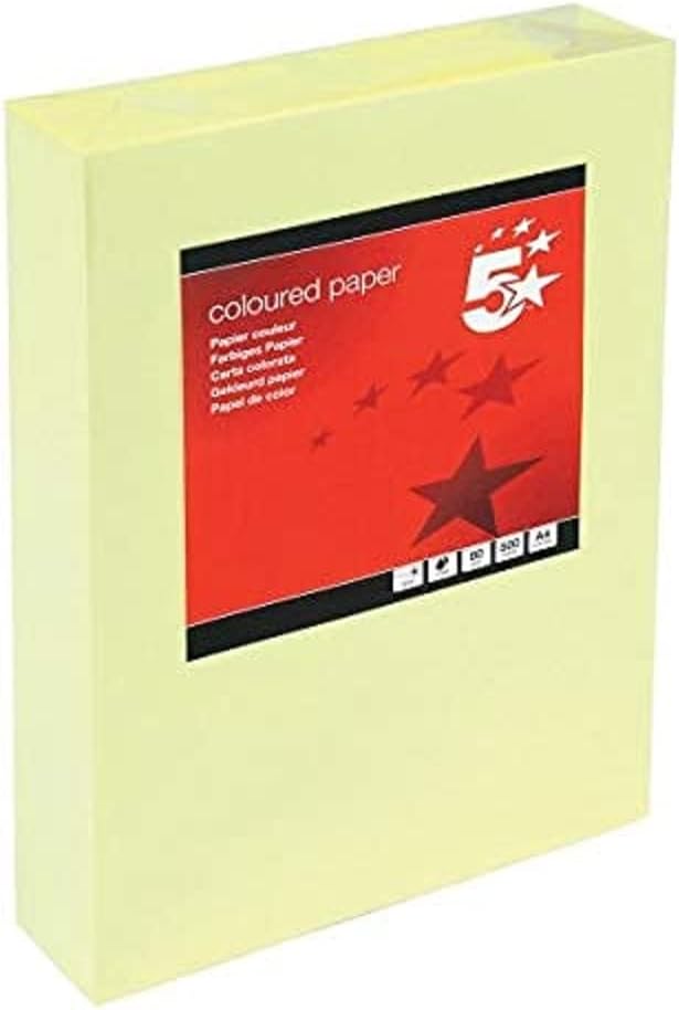 5 Star Coloured Copier Paper Multifunctional Ream-Wrapped 80gsm A4 ...