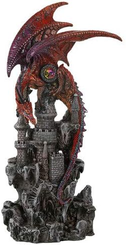 Amazon.com: Pacific Giftware Bronzite Dragon Standing on Rock Statue ...