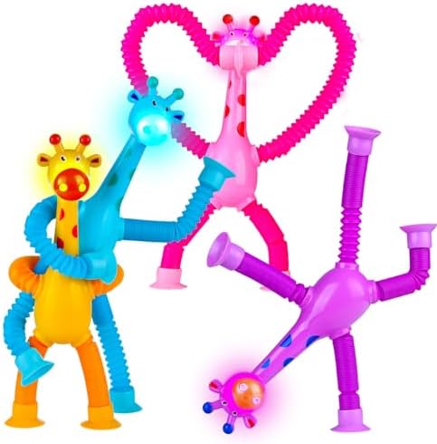 Amazon.com: LED Giraffe Pop Tube Suction Cup Toys 4PCS, Easter Basket ...