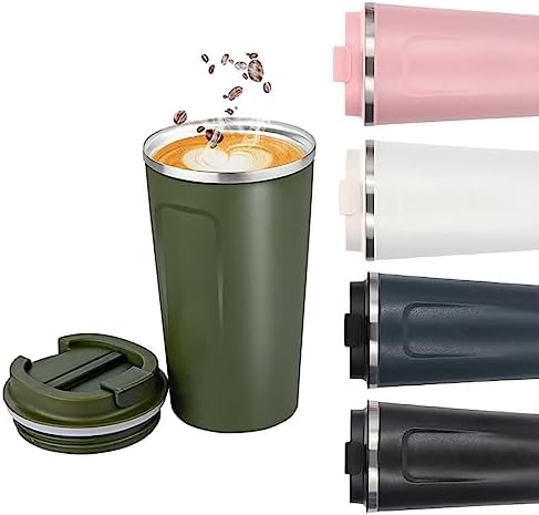 Dycietx Travel Mug with Leakproof Lid,Insulated Reusable Coffee Mug for ...