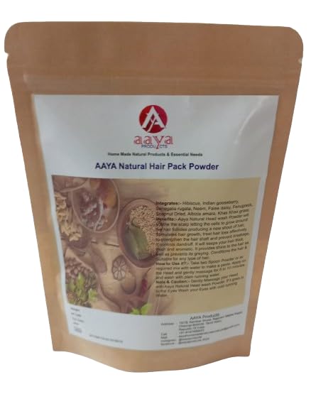 AAYA Natural Hair Pack Powder (Mixture of 9 Herbals pack of 100 Grams ...