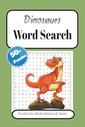 Dinosaur Word Search Puzzle Book: Word Search with Easy to Read Print ...