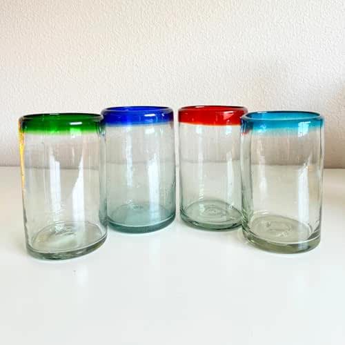 Amazon.com: Handblown Mexican Chili Pepper Glasses, Set of 2 or 4, 10 ...