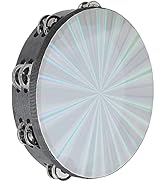 Amazon.com: Musfunny Tambourine Ring for Adults 10 inch Hand Held Drum ...