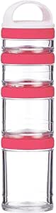 Amazon.com: BlenderBottle GoStak Twist n' Lock Storage Jars, 4-Piece ...