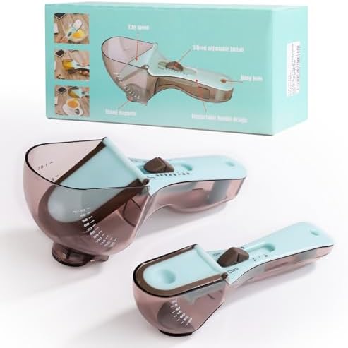 Amazon.com: Adjustable Measuring Spoon Set, Small & Large All-in-One ...