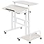 Livzing Height Adjustable Lapdesks with Locking Wheels-Wooden Multi ...