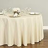 Amazon.com: LTC LINENS Beige Round Tablecloth for 60 Inch Round Table ...