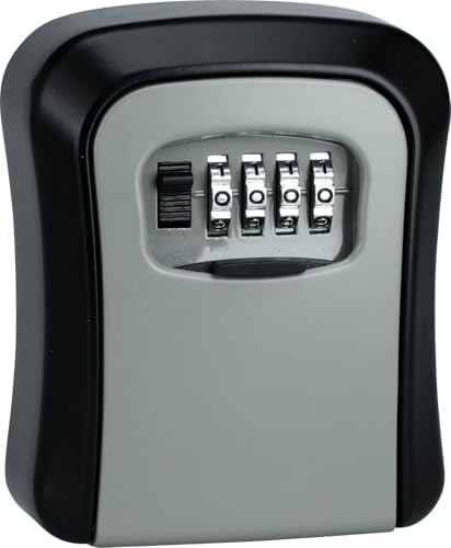 SINZUX 4-Digit Combination LockBox, Wall Mounted-Key Lock Box Police ...