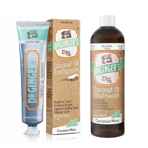 Dr. Ginger's Coconut Oil Care 2pc Bundle, All-Natural Toothpaste (4oz ...
