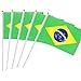 Amazon.com: Kind Girl 25 Pack Hand Held Small Mini Flag Brazil Flag ...