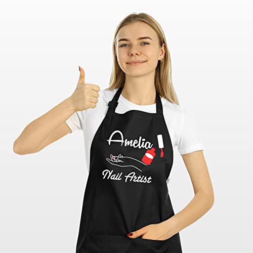 Amazon.com: Professional Nail Tech Apron with Pockets - Manicurist ...
