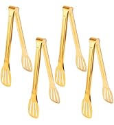 Amazon.com: 4 Pack Gold Serving Tongs,Metal Serving tongs,for buffet ...