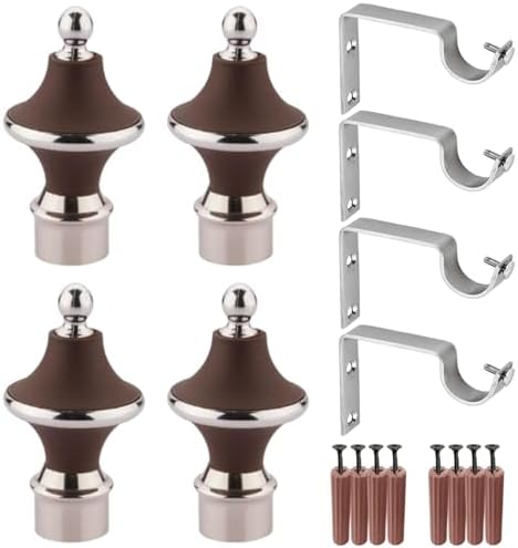 Stainless Steel & ABS Curtain Bracket Parda Holder with Support 1 Inch ...