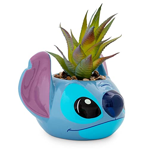 Silver Buffalo Lilo and Stitch Face Decorative Artificial Faux Greenery ...