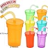 Amazon.com: Haundry 6 Pack Kids Cups with Lid and Straws, Colorful ...