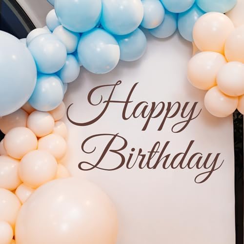 Amazon.com: Happy Birthday Wooden Sign with Gold Painted Cutout Wooden ...