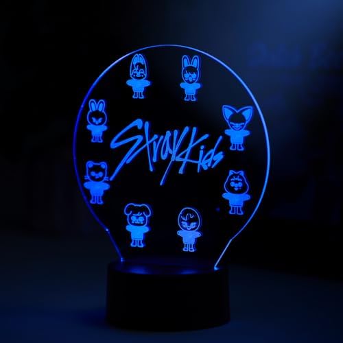 CAHBNG Kpop Stray LED Night Light -7 Color Adjustable with Touch Sensor ...