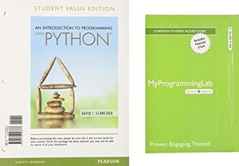 Introduction to Programming Using Python, Student Value Edition plus ...