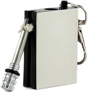 Amazon.com: Permanent Match Metal Matchstick Flint Fire Starter ...