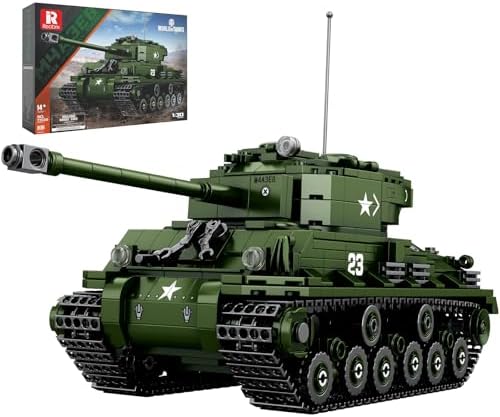 Amazon.com: Reobrix M4A3E8 Sherman Tank Building Set,WW2 Military ...