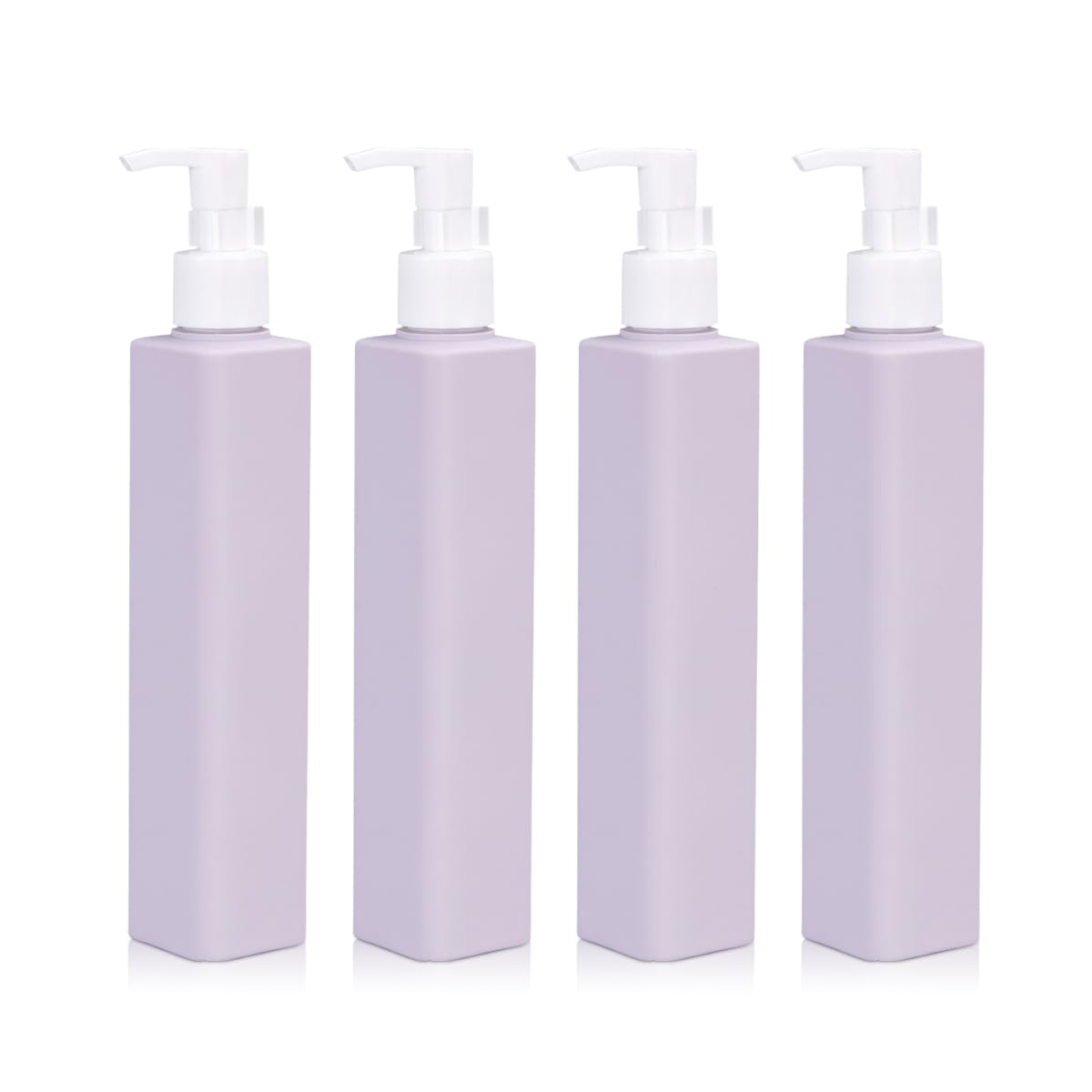 Amazon.com: ASEVAT 8.45 oz/4 Pcs Plastic Shampoo Bottles with Pump ...