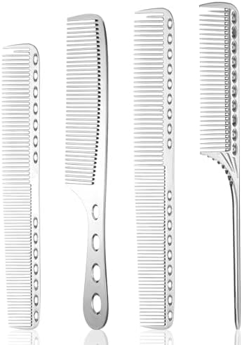Amazon.com : 4 Types Metal Combs Professional Aluminum Dressing Comb ...