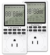 Outlet Timer, NEARPOW Dual Digital Light Timer with 2 Independently ...