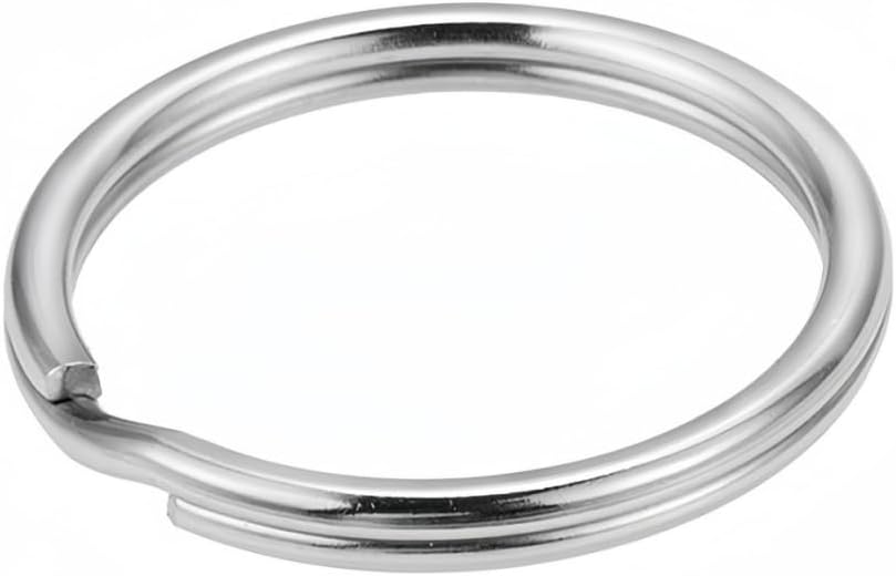 Amazon.com : 2 Inch Flat Key Rings - Large Split Key Rings - Silver ...