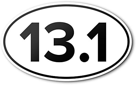 Amazon.com - 13.1 Half Marathon Anti-UV Vinyl Oval Car Bumper Sticker ...