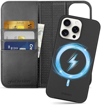 Amazon.com: BOULETTA for iPhone 15 Pro Max Case Magsafe Compatible Full Grain Leather, Magnetic ...